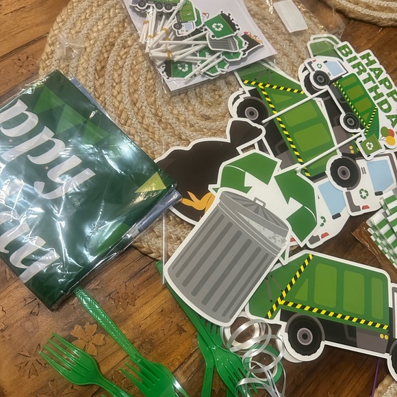 Party Supplies | Green Garbage Truck Party Decorations | Poshmark